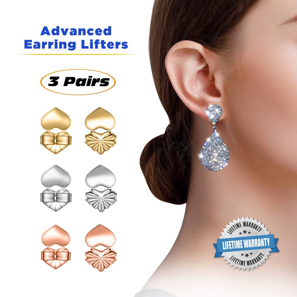 3-Pair Set of Piercing Earring Lifters By Love Lifters | Advanced AMZ