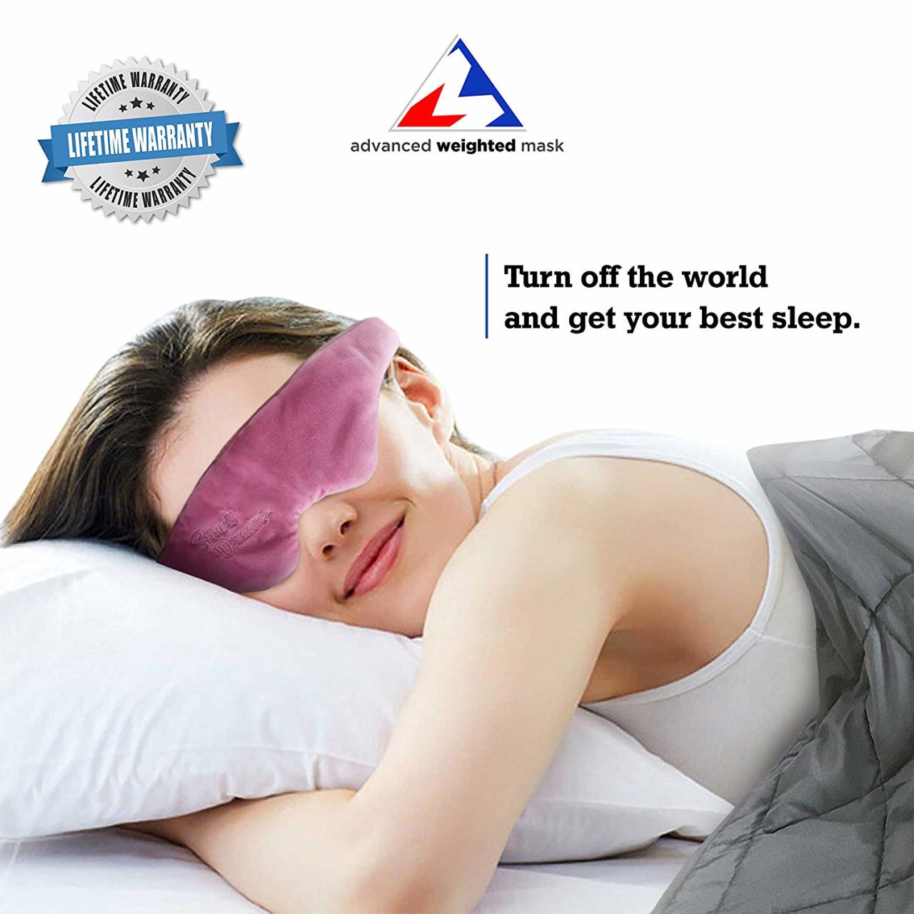Advanced Weighted Sleep Mask with Adjustable Head Strap – Double-Sided ...
